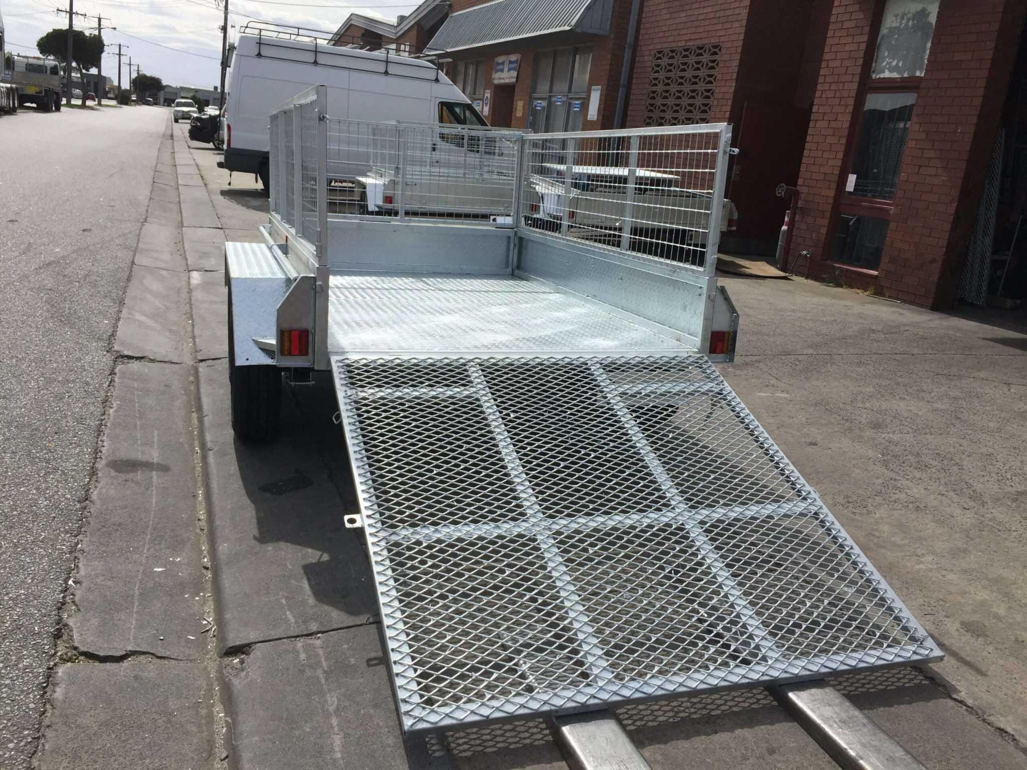 10 6 Galvanised Heavy Duty Tandem Box Trailer With Cage Ramp And
